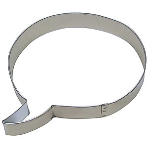 R&M Conversation Bubble Cookie Cutter 4.25 Inch –Tin Plated Steel Cookie Cutters – Conversation Bubble Cookie Mold