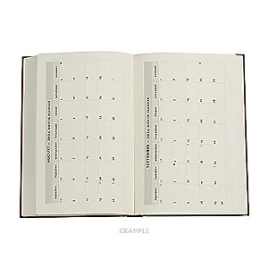 Inkblot (Old Leather Collection) Maxi Horizontal 12-month Dayplanner 2024 (Wrap Closure)