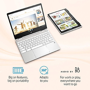 hp Chromebook x360 12-H0010 2-in1 Laptop Computer Intel Celeron N4000 up to 2.6GHz 4GB DDR4 RAM 32GB eMMC 12inch HD 2-in-1 Touchscreen BO Audio (Renewed)
