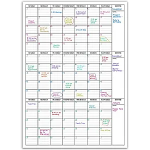 Large Dry Erase Calendar for Wall - 3 Month Vertical Wall Calendar, Blank Reusable Monthly Quarterly Calendar Planner Undated, 27.8" x 41" Whiteboard Calendar, Laminated Organizer for Home, Office