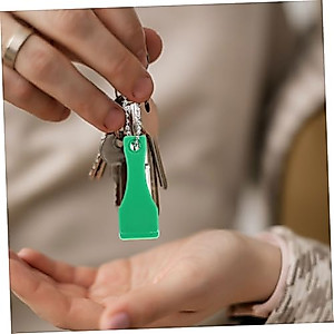 Sewroro 10pcs Scratch-Offs Label Remover Tool Label Stickers Scratch Tickets Plastic Scraper Tools Keychain Scratcher Thumb Keyring Scratcher Plastic Ticket Scratcher Abs Green