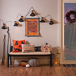 Powell Kasi Black Low Back Cane Bench with Beige Upholstered Seat