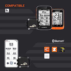 COOSPO Bike Computer Wireless GPS,Bike Speedometer with Auto Backlight, Bluetooth5.0 ANT Cycling GPS Computer,Bicycle Computer Wireless BC200 Bundle with CooSpo Cadence Speed Sensor …