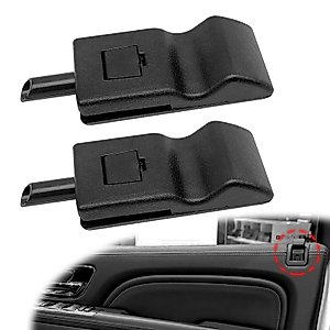 2Pcs Door Lock Knob, Interior Front Or Rear Door Lock Knob Buckle Window Locker Compatible with 2007-2014 Chevy Avalanche Silverado Suburban Tahoe GMC Sierra Yukon Cadillac Escalade Replaces15844616
