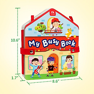 Coogam Toddler Felt Montessori Busy Book, Activity Sensory Boards Fine Motor Skill Quiet Book Car Travel Binder Autism Toys Preschool Learning Educational Gift for 3 4 5 Year Old