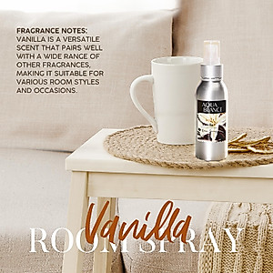 Fragrant Room Spray, Vanilla, 3 x 3.4 fl oz, Air Fresheners Odor Eliminator for Home, Bathroom, Concentrated Room Spray