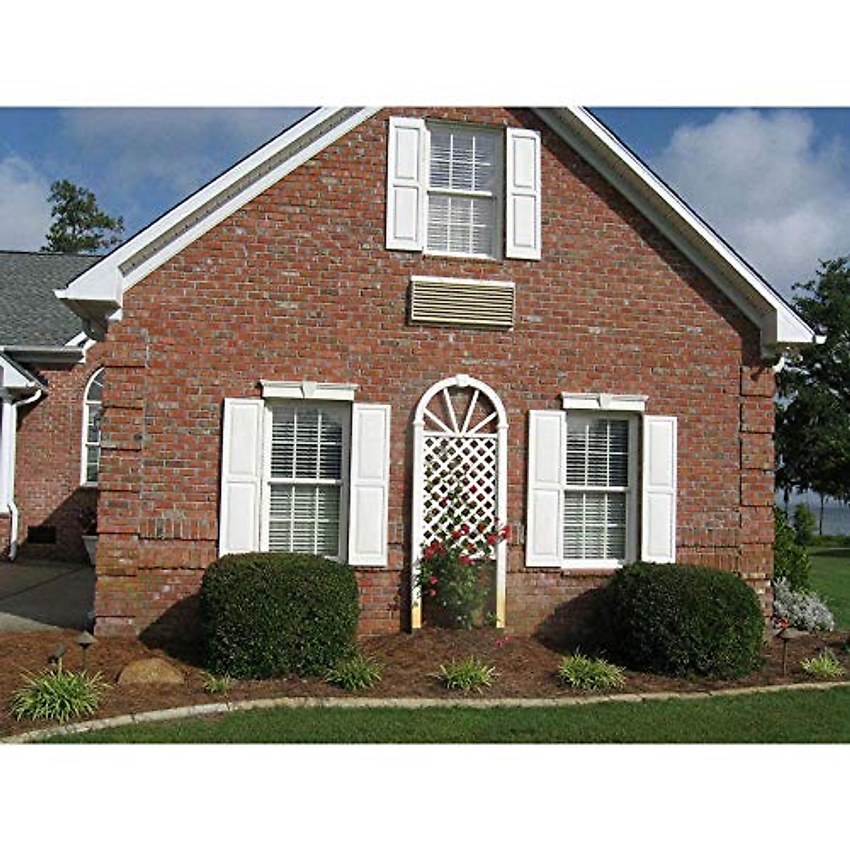 Ekena Millwork Lifetime Vinyl LP2S12X05500PG Standard Two Equal Panel Vinyls, Raised Panel Vinyl Shutters, w/Installation Shutter-Lok's & Matching Screws (Per Pair), 12"W x 55"H, Paintable