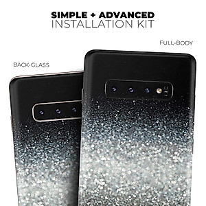 DesignSkinz Unfocused Silver Sparkle with Gold Orbs Protective Vinyl Decal Wrap Skin Cover Compatible with The Samsung Galaxy S20 (Screen Trim & Back Glass Skin)