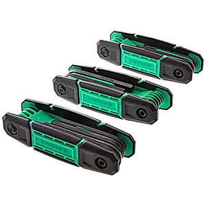 Amazon Brand - Denali 25-Key Folding Hex Key Set, SAE (5/64"-1/4"), Metric (1.5MM-8MM), and Star Allen Wrenches (T9-T40)