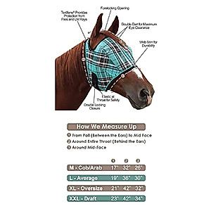 Kensington Horse Fly Mask with Protective Mesh and Plush Fleece Ears- Protection from Bites and Perfect for Wound Recovery, Pony, Lavender Mint