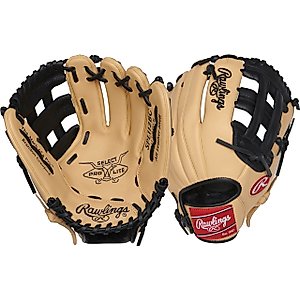 Rawlings | SELECT PRO LITE Youth Baseball Glove | Brandon Crawford Pattern | Left Hand Throw | 11.25" - Pro H-Web | Camel/Black