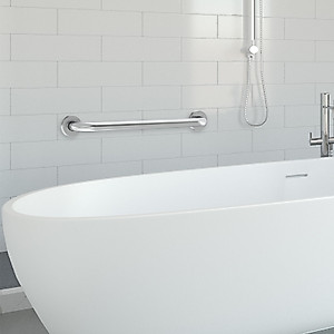 16 Inch Grab Bars for Bathtubs and Showers Brushed Nickel, Safety Shower Grab Bars for Seniors Elderly Handicapped, Handicap Grab Bars for Shower with Concealed Screws, Tesuchan