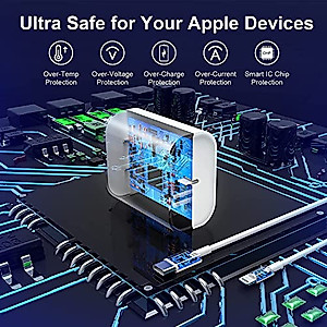 iPhone Fast Charger, 20W USB C Power Adapter [MFi Certified] Apple Block Fast Wall Plug with 6ft USB C to Lightning Cable Compatible for iPhone 14 Plus/13Pro Max/12/12 Pro/11/11Pro/XS/Max/XR/X/SE/8P