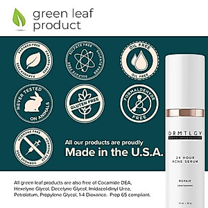 DRMTLGY Acne Spot Treatment and Cystic Acne Treatment. Acne Serum with Micronized Benzoyl Peroxide 5% and Glycolic Acid