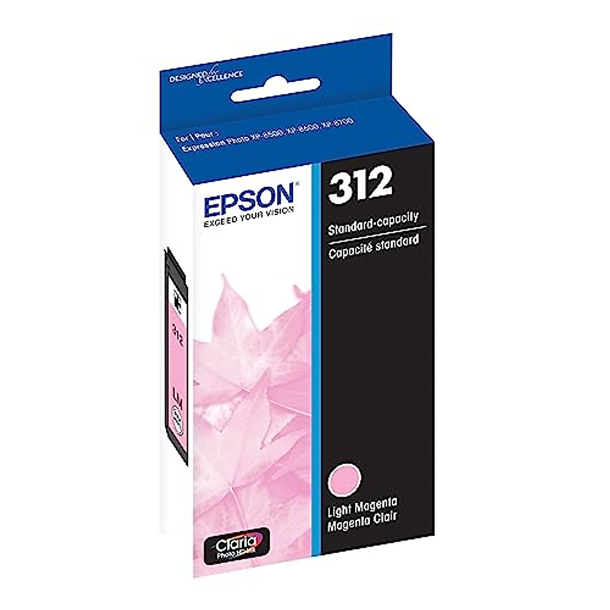 EPSON T312 Claria Photo HD -Ink Standard Capacity Light Magenta -Cartridge (T312620-S) for select Epson Expression Photo Printers