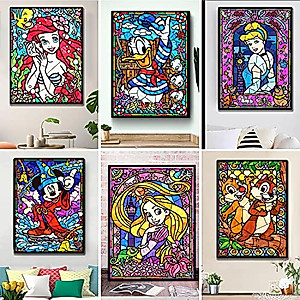 FFPTBNYX 6 Pack Diamond Painting Kits for Adults 5D Full Drill Diamond Art Paint with Round Diamonds DIY Gem Painting Kit for Home Wall Decor Gifts(12" x 16")