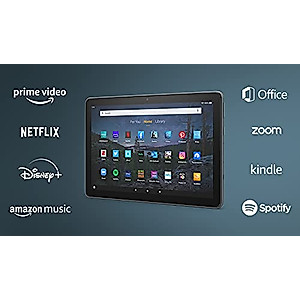 Fire HD 10 Plus tablet, 10.1", 1080p Full HD, 32 GB, latest model (2021 release), Slate, without lockscreen ads