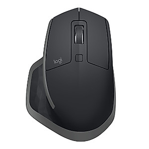 Logitech MX Master 2S Wireless Mouse – Use on Any Surface, Hyper-Fast Scrolling, Ergonomic Shape, Rechargeable, Control Upto 3 Apple Mac and Windows Computers, Graphite (Discontinued by Manufacturer)