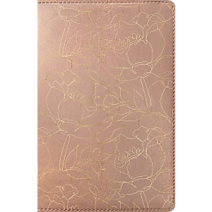 NLT Super Giant Print Bible, Filament Enabled (LeatherLike, Blush Floral, Red Letter): DaySpring Signature Collection