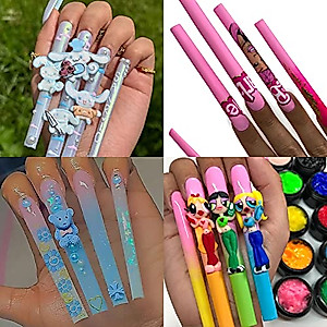 HWHUNO 5XL Extra Long Square Full Cover Nail Tips No Curved,3.9" Tapered Straight Square Nail Tips for Nails Salon Home DIY Professional,False Nails Press on Nail Tips Clear, 240Pcs(12Size)