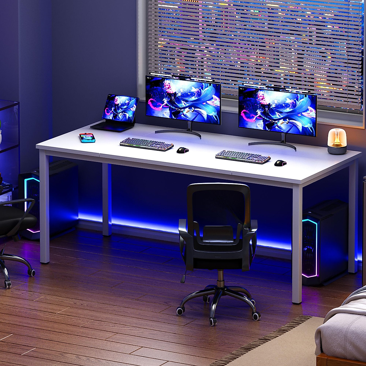 Need Large Computer Desk 70.8 x 31.5 inches Conference Table Large Office Desk Writing Table Workstation for Home Office,White 10FJGSAC3-180WW-ND