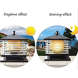 ZZYJYALG Modern Creative Aluminum Post Lights European Pastoral Creative Outdoor Ball Column Lights Waterproof Acrylic Lampshades Garden Park Street Villa Home Lighting Pillar Lamps