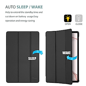 ProCase Cover for Galaxy Tab S8 / Tab S7 11 inch Case, Protective Slim Case Folio Hard Back Stand Smart Cover for 11" Galaxy Tab S8 2022 / Galaxy Tab S7 2020 SM-X700 X706 T870 T875 T878 –Black