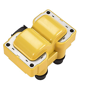 ENA Set of 2 Yellow Ignition Coil Pack Compatible with Ford Lincoln Mazda Mercury F150 F250 E150 Escort Explorer Mustang Ranger Town Car Mark VIII B2300 B2500 626 Tracer Mystique Replacement for FD487