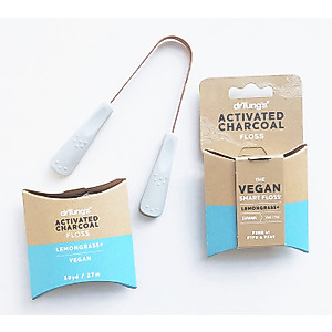 drTung's Activated Charcoal Floss plus Copper Tongue Cleaner