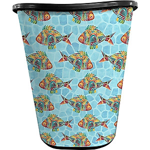 RNK Shops Mosaic Fish Waste Basket - Double Sided (Black)