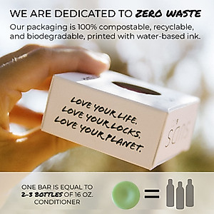 Suds & Co. Solid Conditioner Bar, Zero Waste Conditioner, Natural Conditioner For Hair, Sustainable, Eco-Friendly Hair Care – Maui Melon, 1.7 Ounce