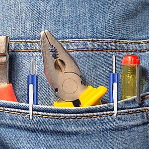 10 Pieces Pocket Screwdriver Set with Clip Double End and Slotted Two-use Screwdriver Set Pocket Mini Pocket Screwdrivers for Mechanics, Electricians, Electronic Technicians, Assemblers (Blue)