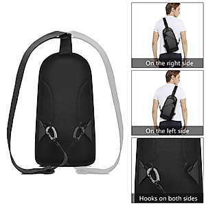 bluaqua Small Sling Crossbody Backpack Shoulder Bag for Men Women, Lightweight One Strap Chest Bag Daypack for Hiking Walking Biking Travel Cycling