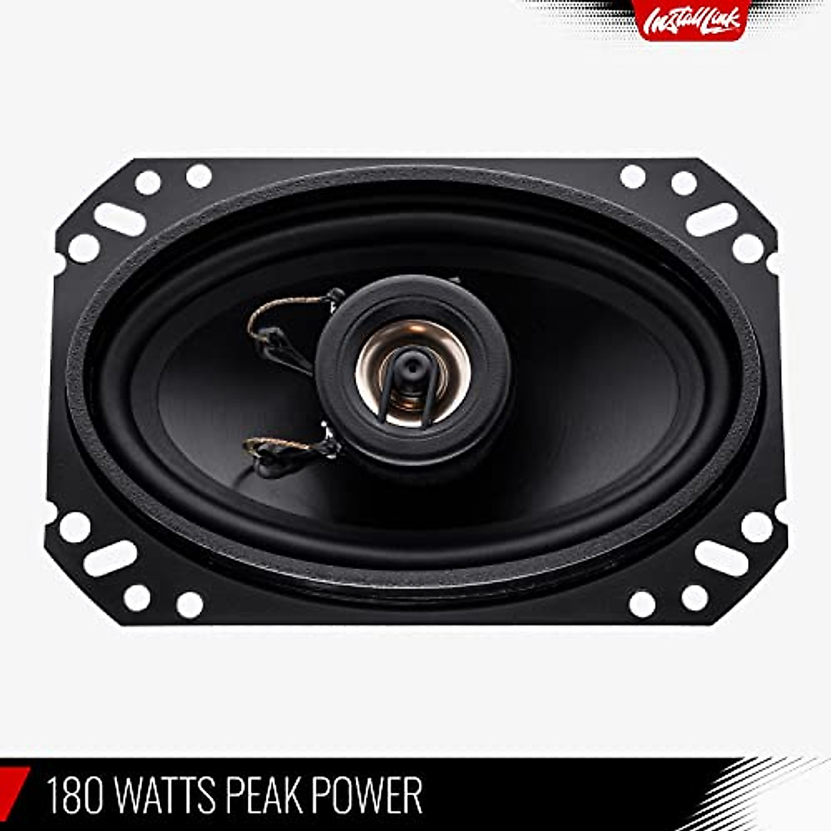 Install Link 4x6 Inch Car Speaker System, Two-Way