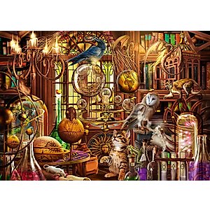 Ravensburger Merlin's Laboratory - 1000 Piece Jigsaw Puzzle with Anti-Glare Surface | Unique Puzzle Pieces | Ideal for Kids and Adults | FSC Certified | Climate Pledge Friendly