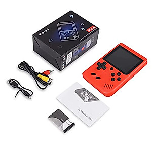 Handheld Game Console, Portable Retro Video Game Console with 400 Classical FC Games 3.0-Inch Screen 1020mAh Rechargeable Battery Support for Connecting TV (Red)
