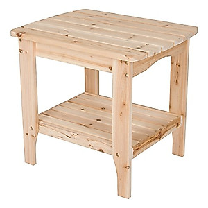 Shine Company 4103N Long Island Rectangular Patio Side Table – Natural