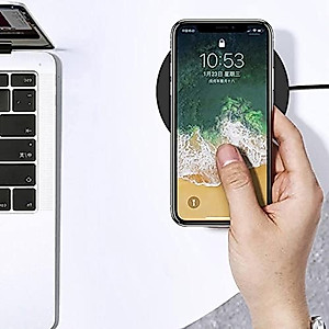 BoxWave Charger Compatible with Bose QuietComfort Earbuds (Charger by BoxWave) - HottieMug with Wireless PowerDisc Charger (15W), Qi Wireless 15W Mug Warmer Coffee Desktop Charger - Jet Black