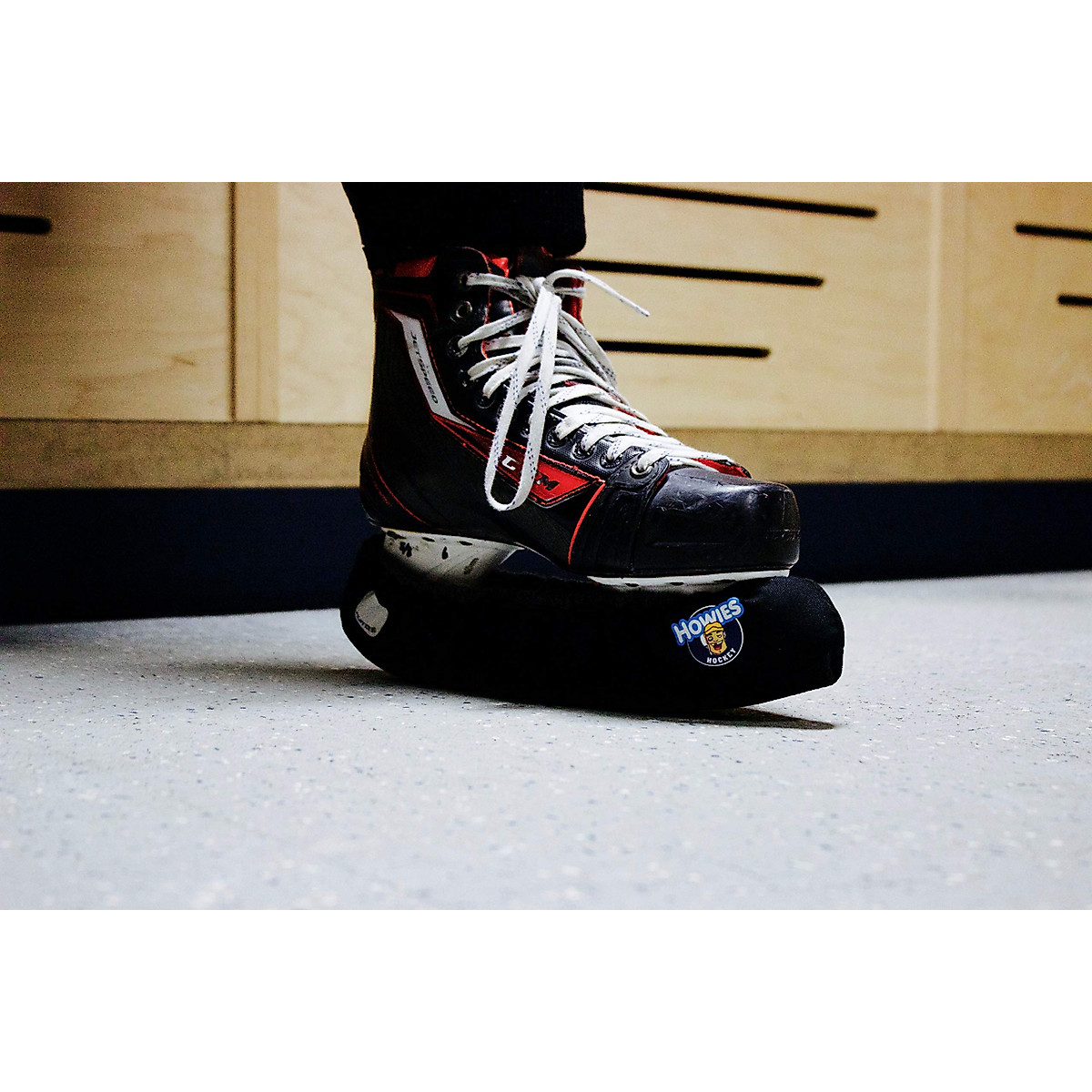 Howies Skate Guard Soakers (Black, Senior) Ice Hockey Blade Cover