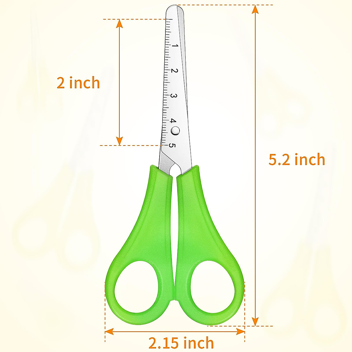 200 Pack Scissors 5 Inch Blunt Kid Scissors Tip Kids Safety Scissors Stainless Steel Paper Scissors with Comfort-Grip Handles Pack of Scissors for School and Craft Projects