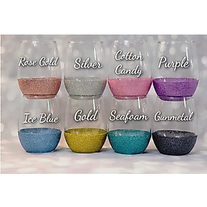 Birthday Wine Glass, Glitter Shot Glass, Name, Polka Dots, Shot