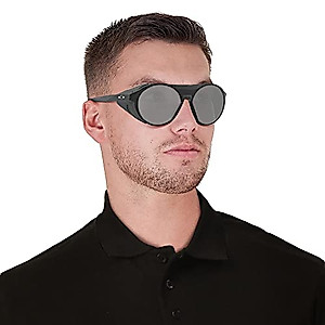 Oakley Men's OO9440 Clifden Round Sunglasses, Matte Black/Prizm Black Polarized, 54 mm