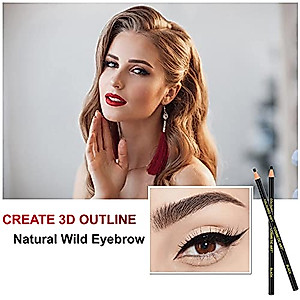 Waterproof Eyebrows Pencil Microblading Eyebrow Pen Supplies Pull Cord Peel-off Brow Pencil Create Long-Lasting Clear Wild Eyebrows (5 Dark Brown)