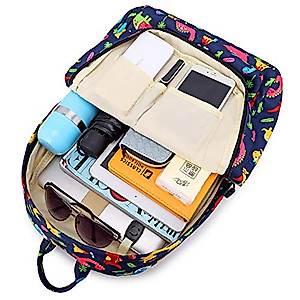 abshoo Lightweight Cute Dinosaur Backpacks For School Kids Boys Girls Backpack With Lunch Bag (Set Dinosaurs)