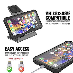 PunkCase iPhone 11 Pro Max Case [Spartan Series] Clear Rugged Heavy Duty Cover W/Built in Screen Protector | Ultra Slim 360 Full Body Protection Compatible W/Apple iPhone 11 Pro Max [Black]