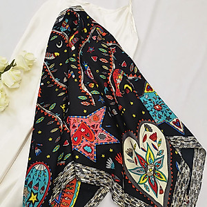 Julunar Silk Like Head Scarf for Women - Satin Large Hair Scarves - 35" Square Silk Hair Wrap for Sleeping with Gift Packed