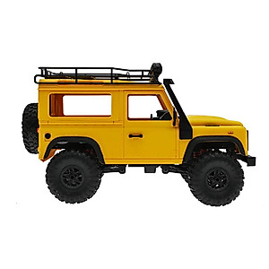 FMTStore MN98 RTR Model 1/12 2.4G 4WD Climbing Rock Crawler Off-Road RC Truck Car Upgrade Parts Land Rover Defender Vehicles Indoor Toys Models for Kids and Adults - Yellow