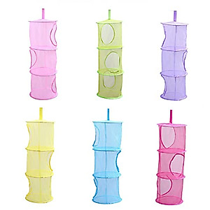 ibasenice 2pcs hanging clothes drying rack collapsible drying rack for clothes foldable laundry rack toy storage basket folded mesh clothes foldable clothes drying rack hanging storage net