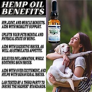 Green Planet Hemp | Free Toy | 1000MG Organic Tincture | Pet Hemp Oil for Dogs and Cats | 100% Natural and Non GMO | Offers your Pet Hip, Joint, and Muscle Support | Aids with Anxiety,Stress, and Pain