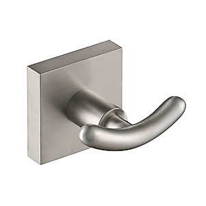 Kraus Ventus Bathroom Robe and Towel Double Hook, Brushed Nickel Finish, KEA-17702BN